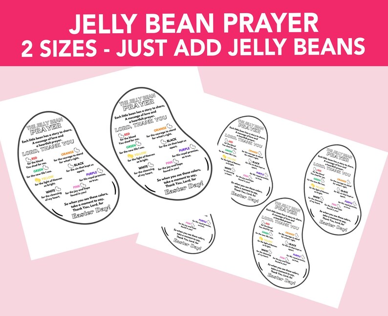 Jelly Bean Prayer Coloring Activity, Jelly Bean Prayer Tags for Church ...