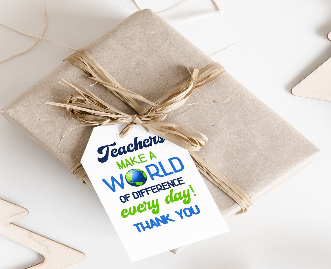 Printable Teacher Appreciation Tags, Teacher Thank You Tags, Tags for ...