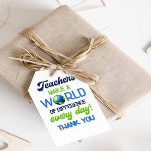 Printable Teacher Appreciation Tags, Teacher Thank You Tags, Tags for ...