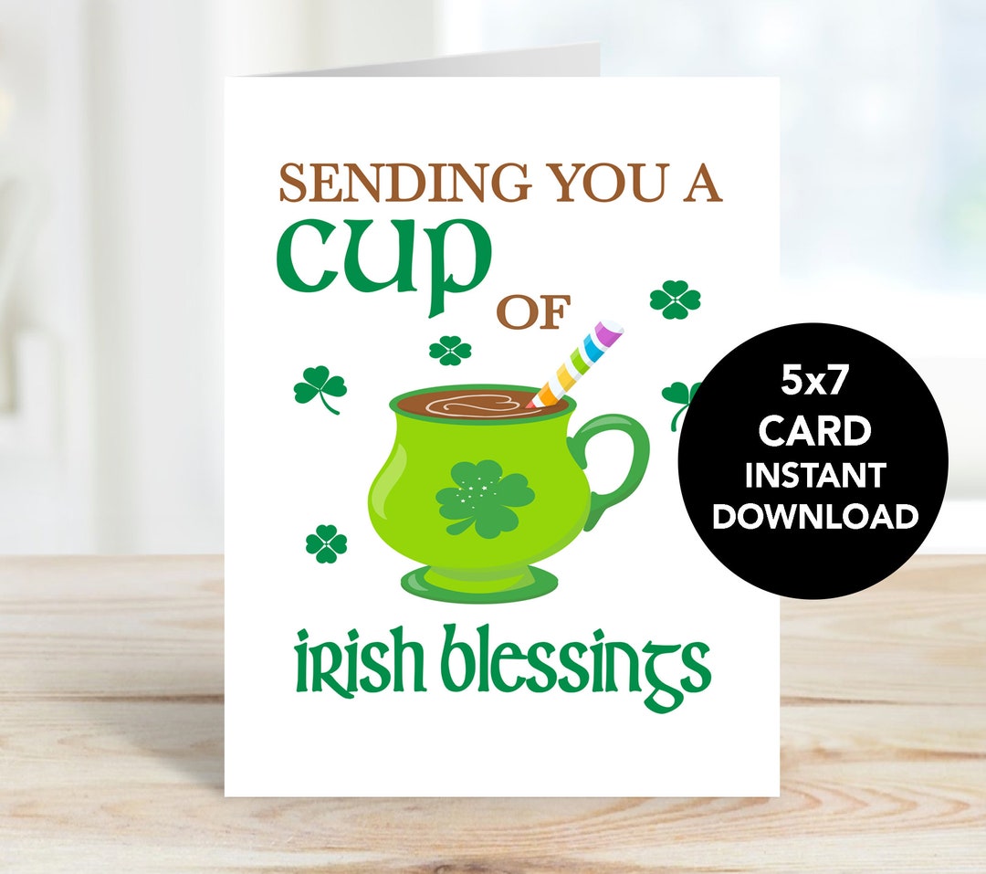 St. Patricks Day Card, Printable St. Patricks Day Card, St Patricks Day ...