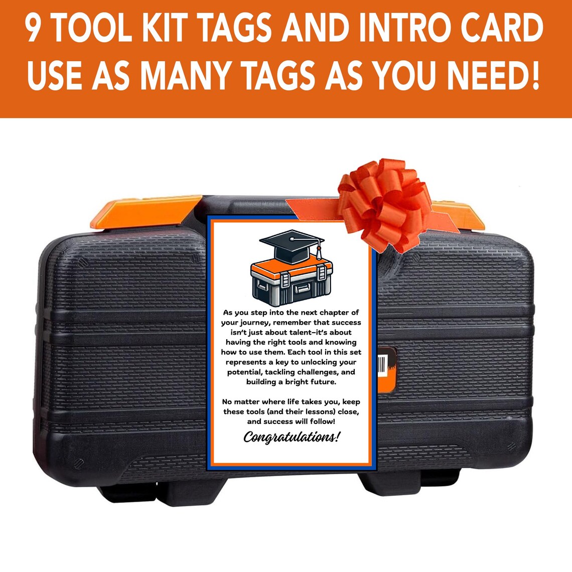 Graduation Toolbox Gift Tags, Printable Tags for Life Tools ...