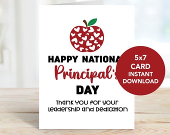 Principal Appreciation Card, Principal Thank You Card, Boho Principal ...