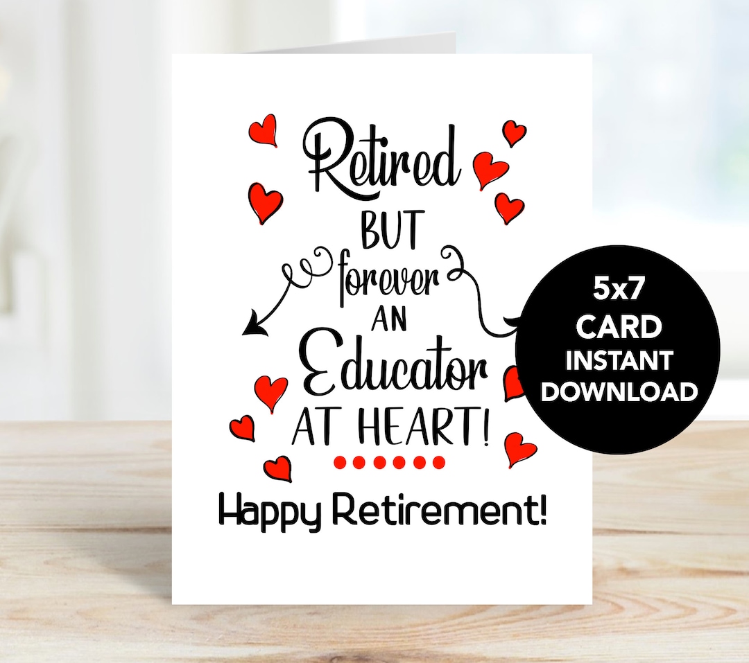 Principal Retirement Card Printable, Superintendent Retirement Card ...