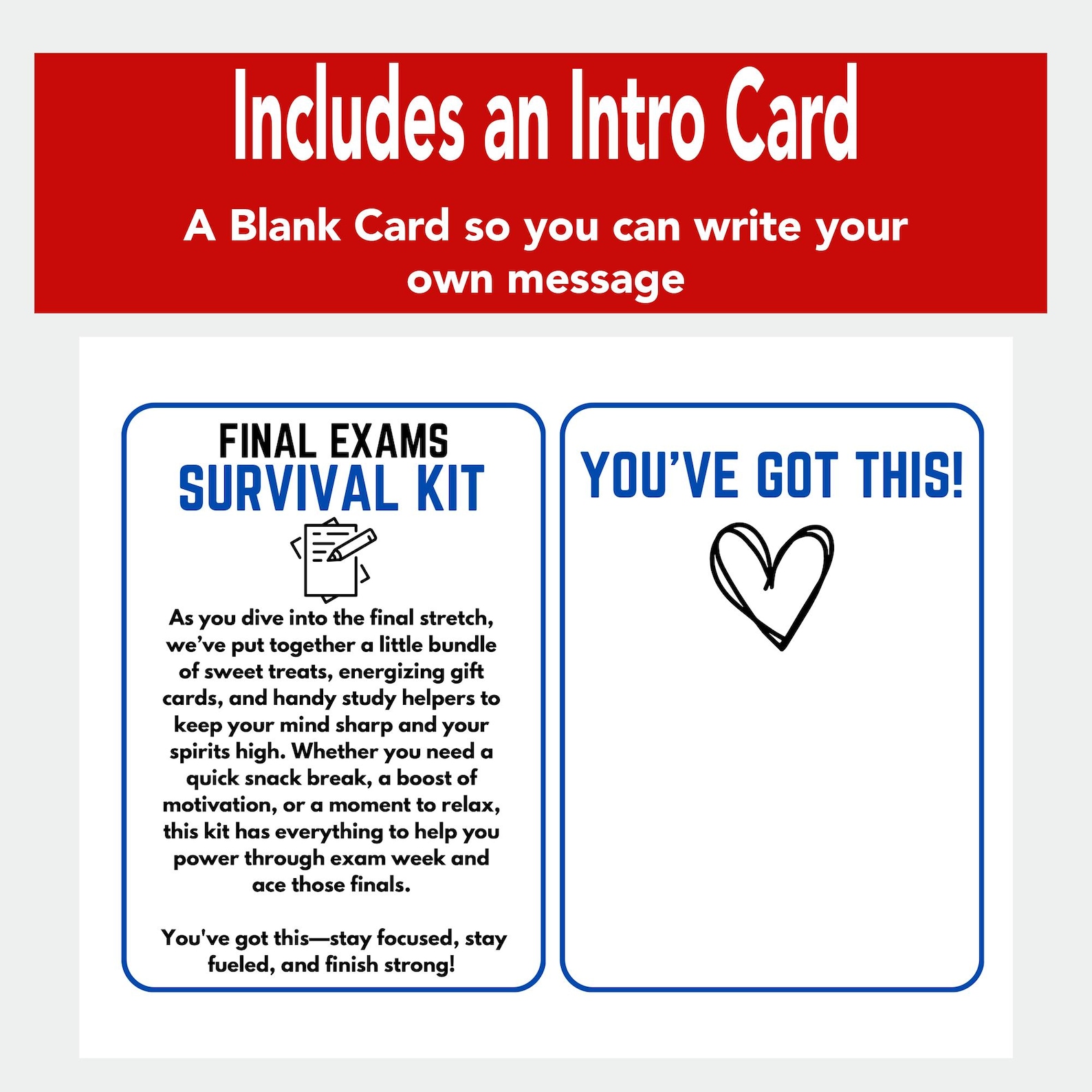 Final Exams Care Package Tags, Final Exams Survival Kit, Midterms Care ...