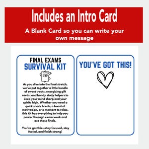 Final Exams Care Package Tags, Final Exams Survival Kit, Midterms Care ...