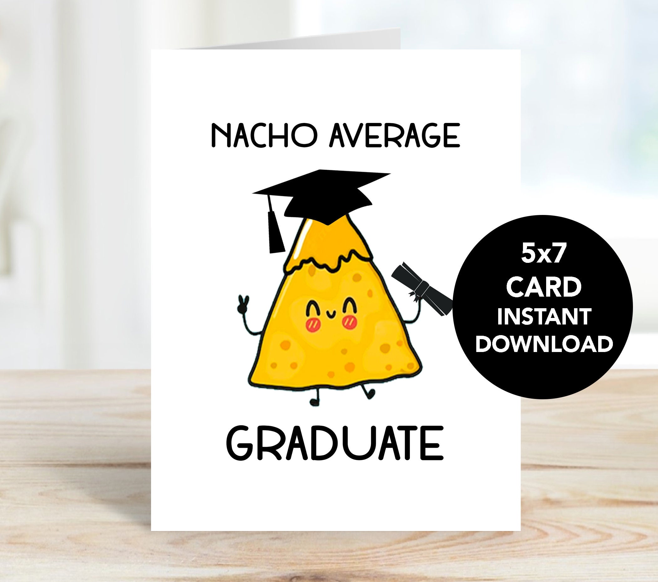Nacho Average Graduate Card, Graduation Card Printable, Grade 8 Grad ...