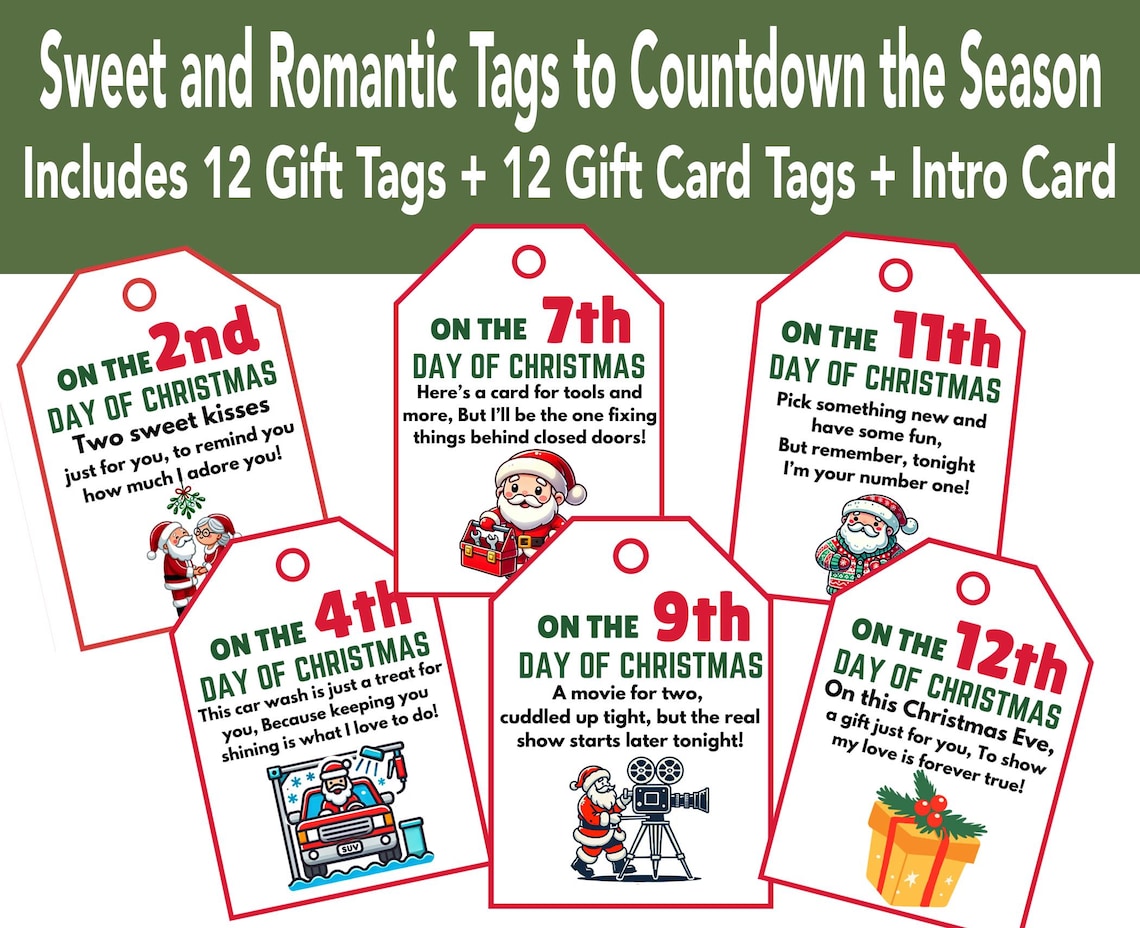 12 Days of Christmas Tags, 12 Days of Holiday Romance, 12 Days of ...