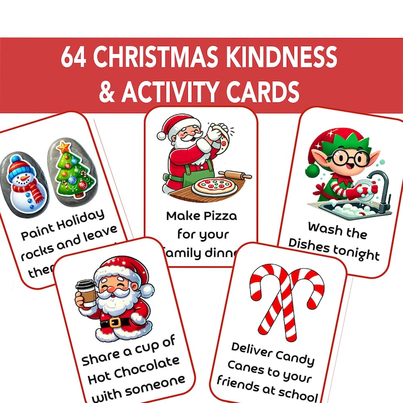 Kindness Cards, Holiday Kindness Cards, Christmas Countdown Cards ...