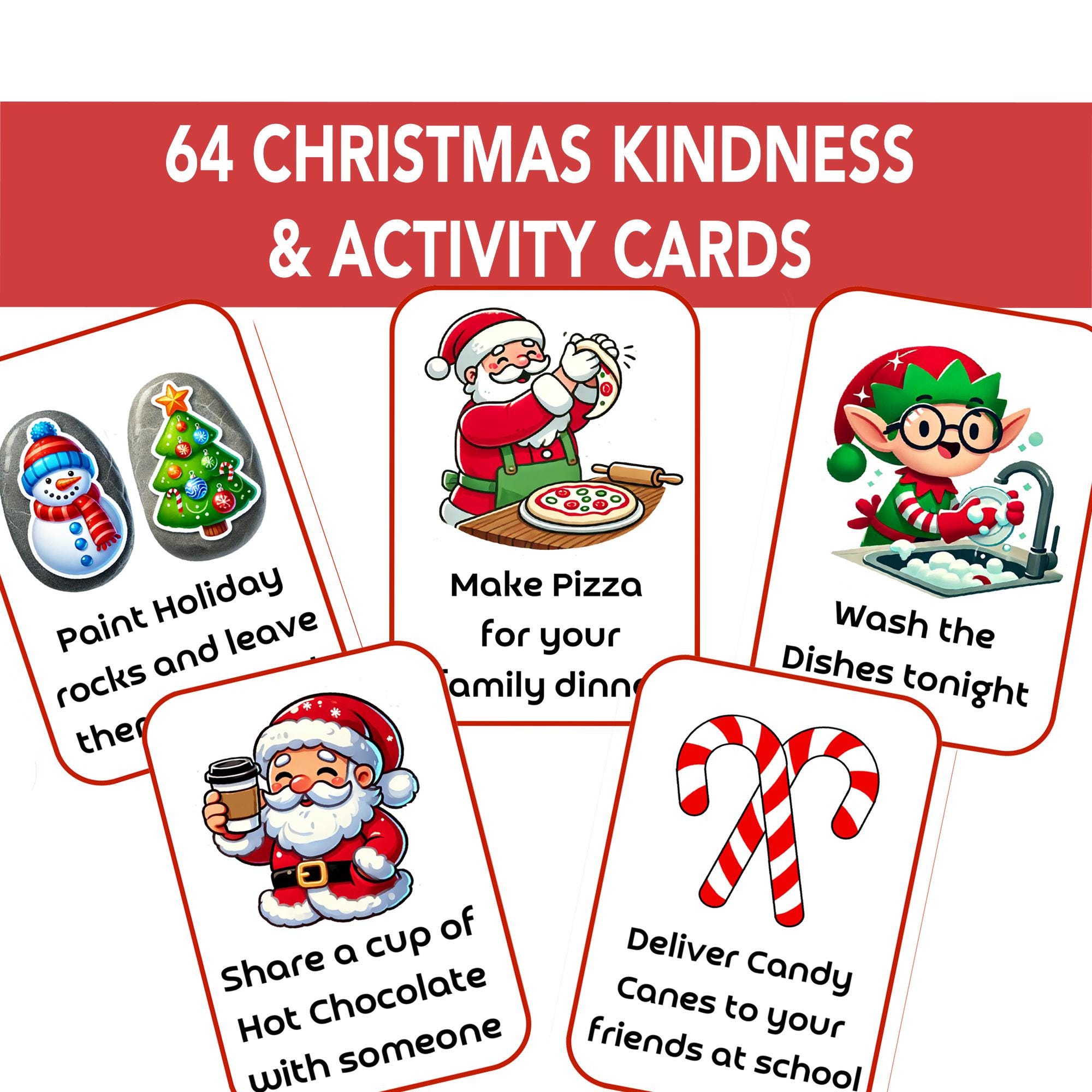 Kindness Cards, Holiday Kindness Cards, Christmas Countdown Cards ...