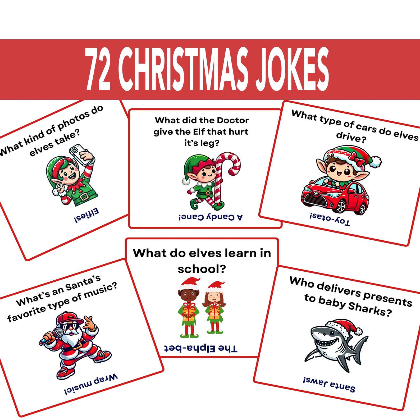Christmas Jokes for Advent and Countdown Calendars, Elf Messages ...