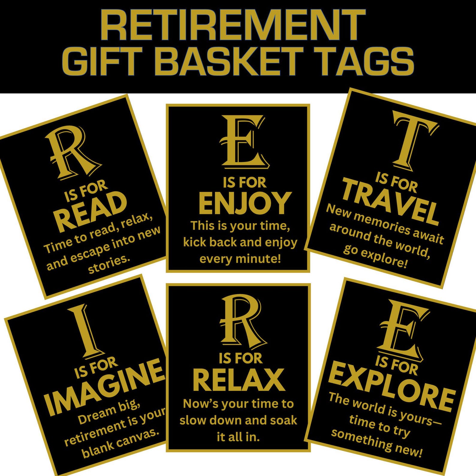 Retirement Gift Tags Printable, Funny, Sweet, and Memorable Farewell ...