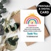 Teacher Thank You Card, Teacher Rainbow Card, Teacher Appreciation Card ...
