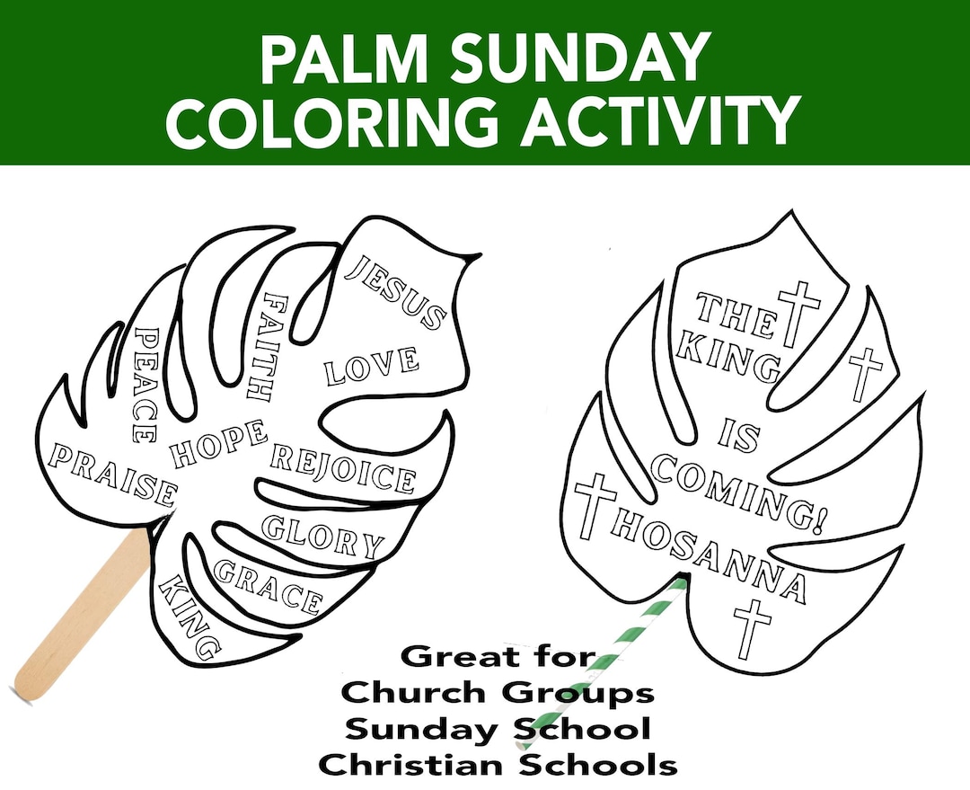 Palm Sunday Activity, Easter Activity, Palm Sunday Coloring, Holy Week ...