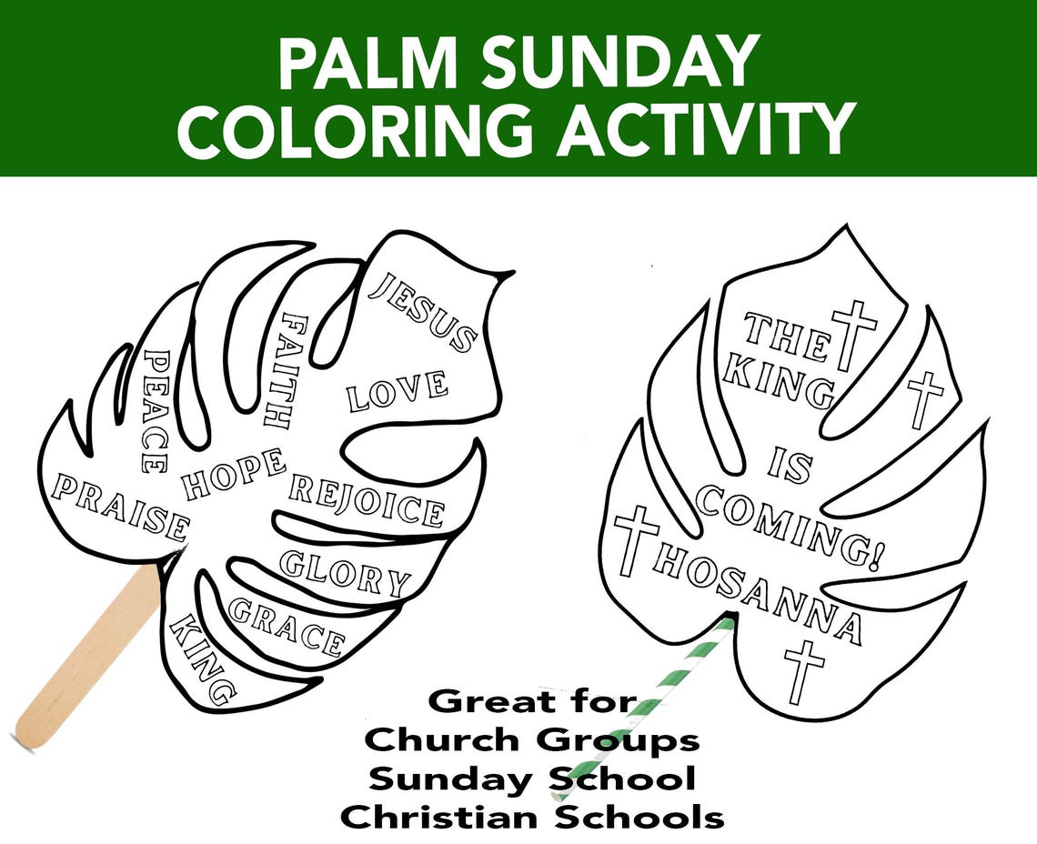 Palm Sunday Activity, Easter Activity, Palm Sunday Coloring, Holy Week ...