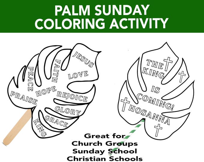 Palm Sunday Craft Activity for Kids Holy Week Activity, Palm Sunday ...