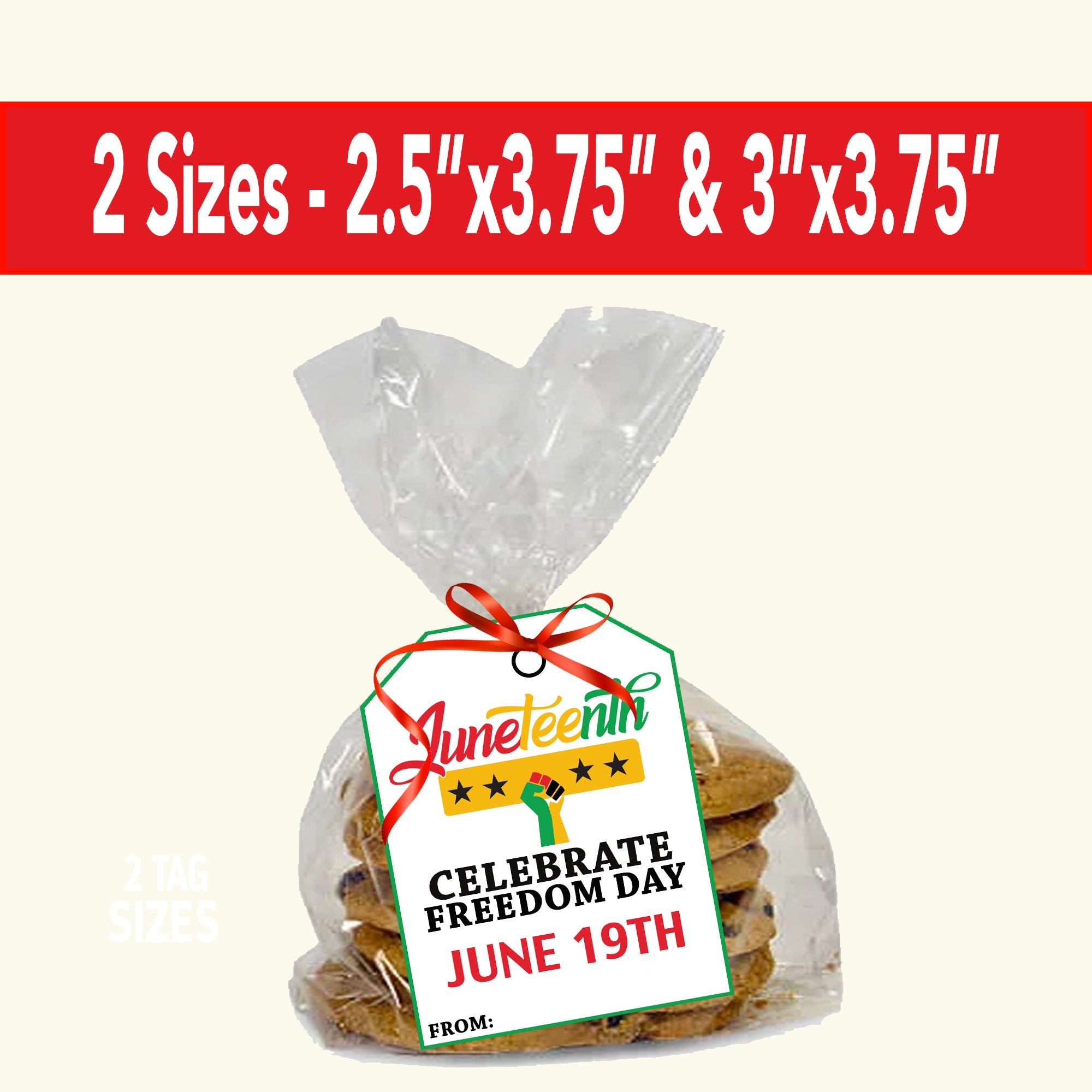 Juneteenth Tags, Freedom Day Tags, Juneteenth Cookie Tags, Juneteenth ...