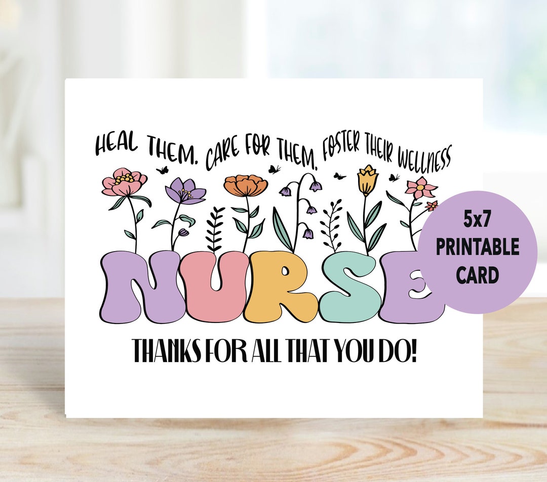 Nurses Week Card Printable, Happy Nurses Week, RN Thank You Card, Nurse ...
