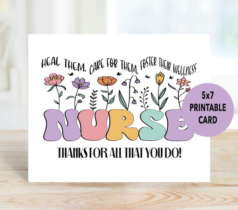 Nurses Week Card Printable, Happy Nurses Week, RN Thank You Card, Nurse ...