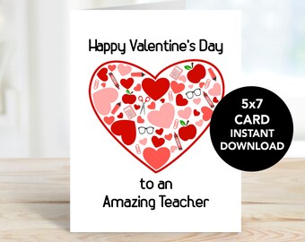 Principal Valentine's Day Card, Printable Principal Valentine, Card for ...