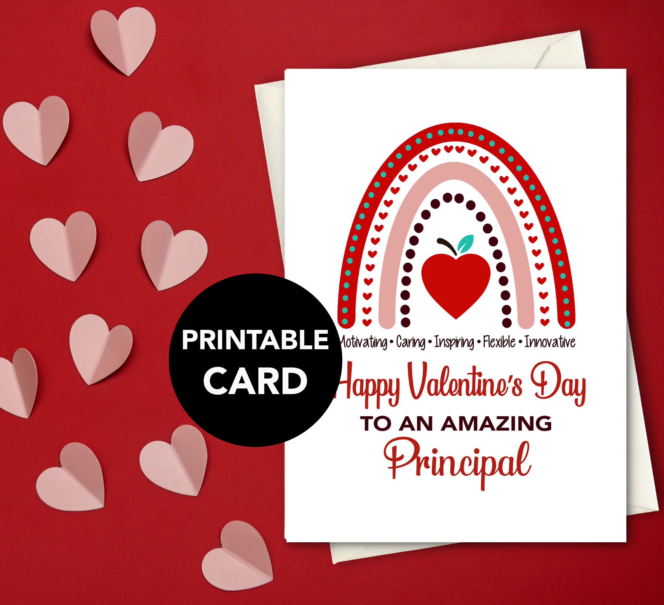 Principal Valentine's Day Card, Printable Principal Valentine, Card for ...