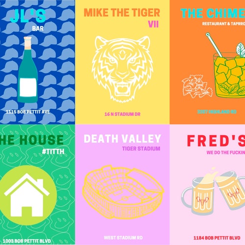 Custom College Posters 6 Pack - Etsy