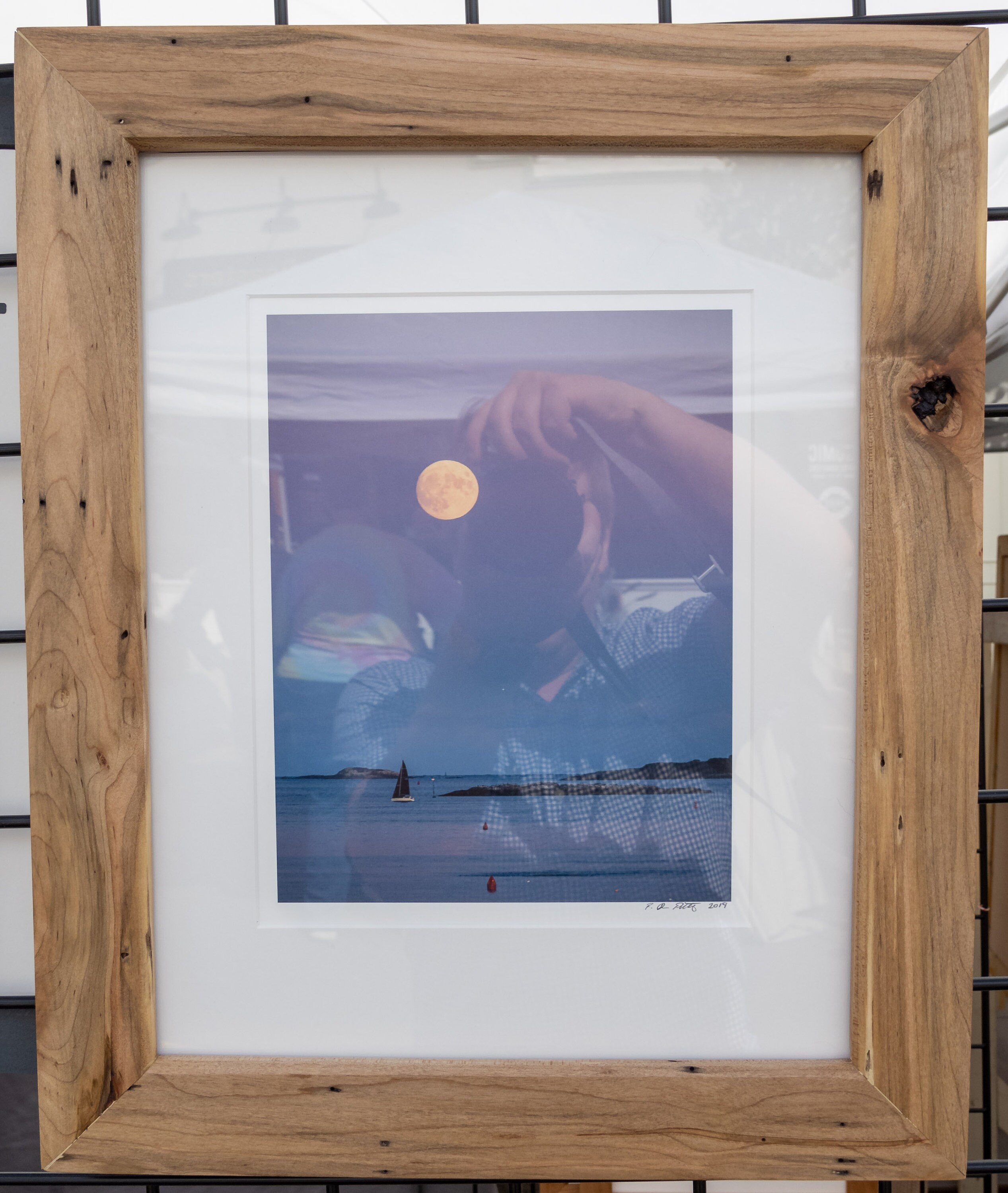 Full Moonrise Over Beverly MA Harbor, Seascape Photographic Art Print ...