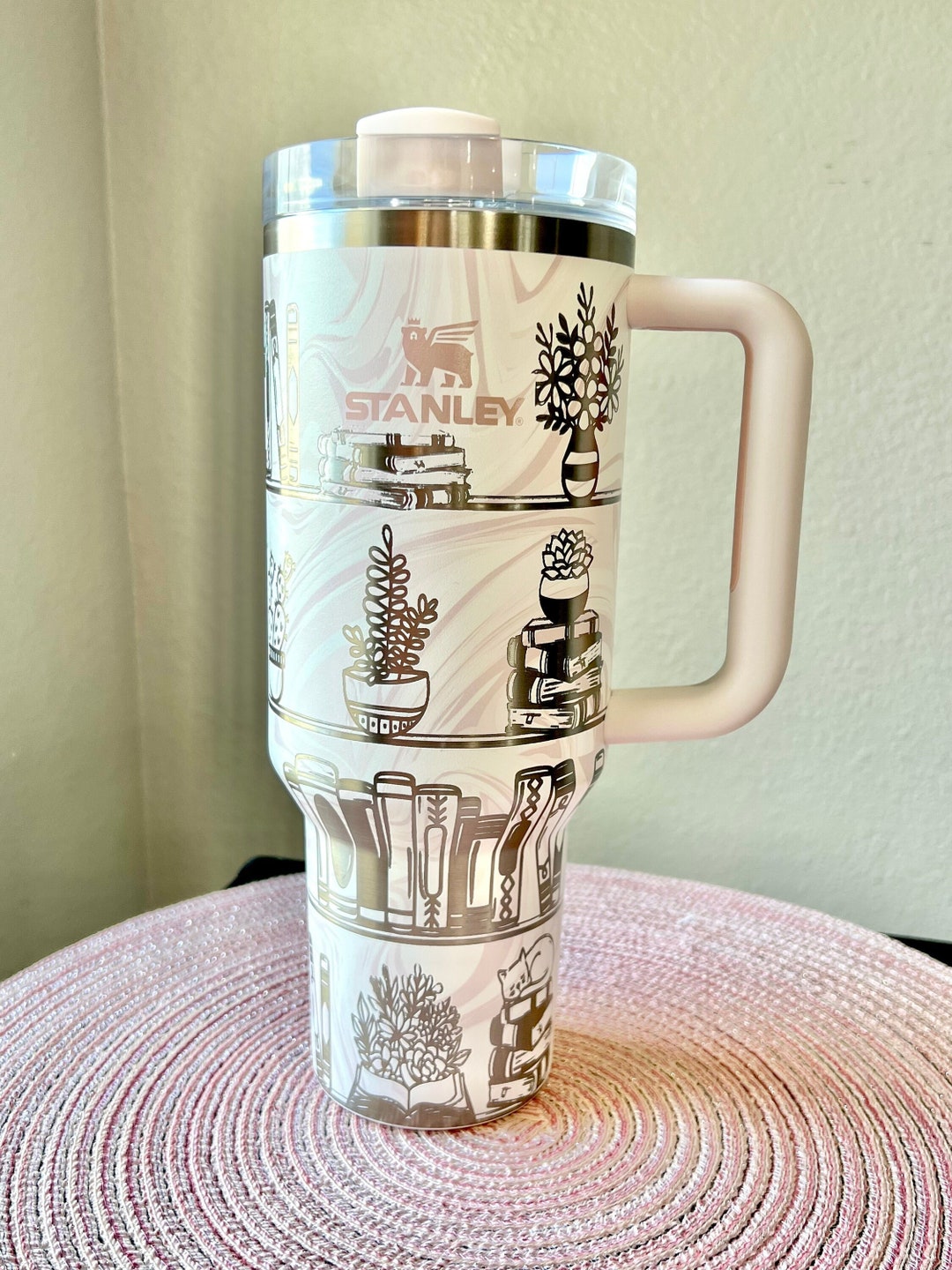 Book Lover Stanley 40oz H2.0 Quencher Laser Engrave Tumbler - Etsy