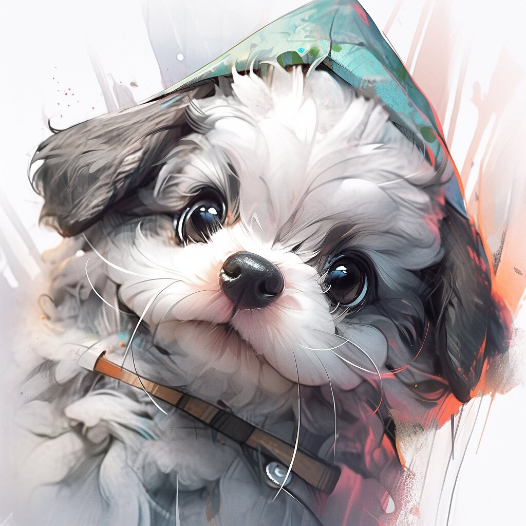 8k Masterpieces - 5x AI Dog Image File - Digital Jpg Download - Cute ...
