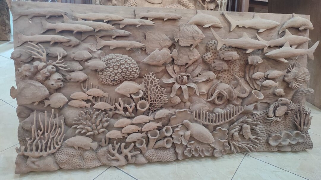 Relieve de Animales Marinos 120cm x 60 cm x 5 cm - Etsy México