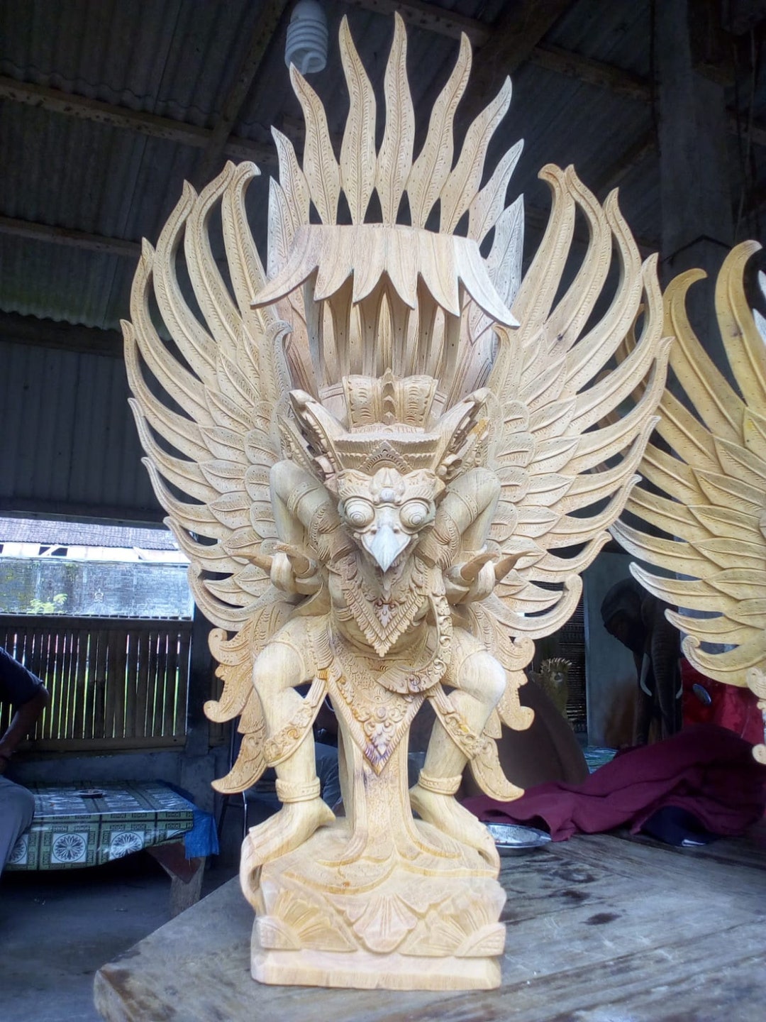 Large Hand Carved Garuda Statue From Bali - Etsy Australia