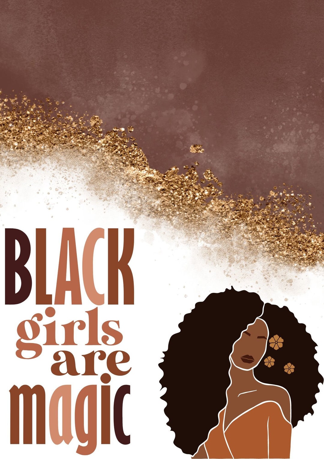 Black Girls Are Magic Art Print: Empowering A3 Wall Decor (digital ...