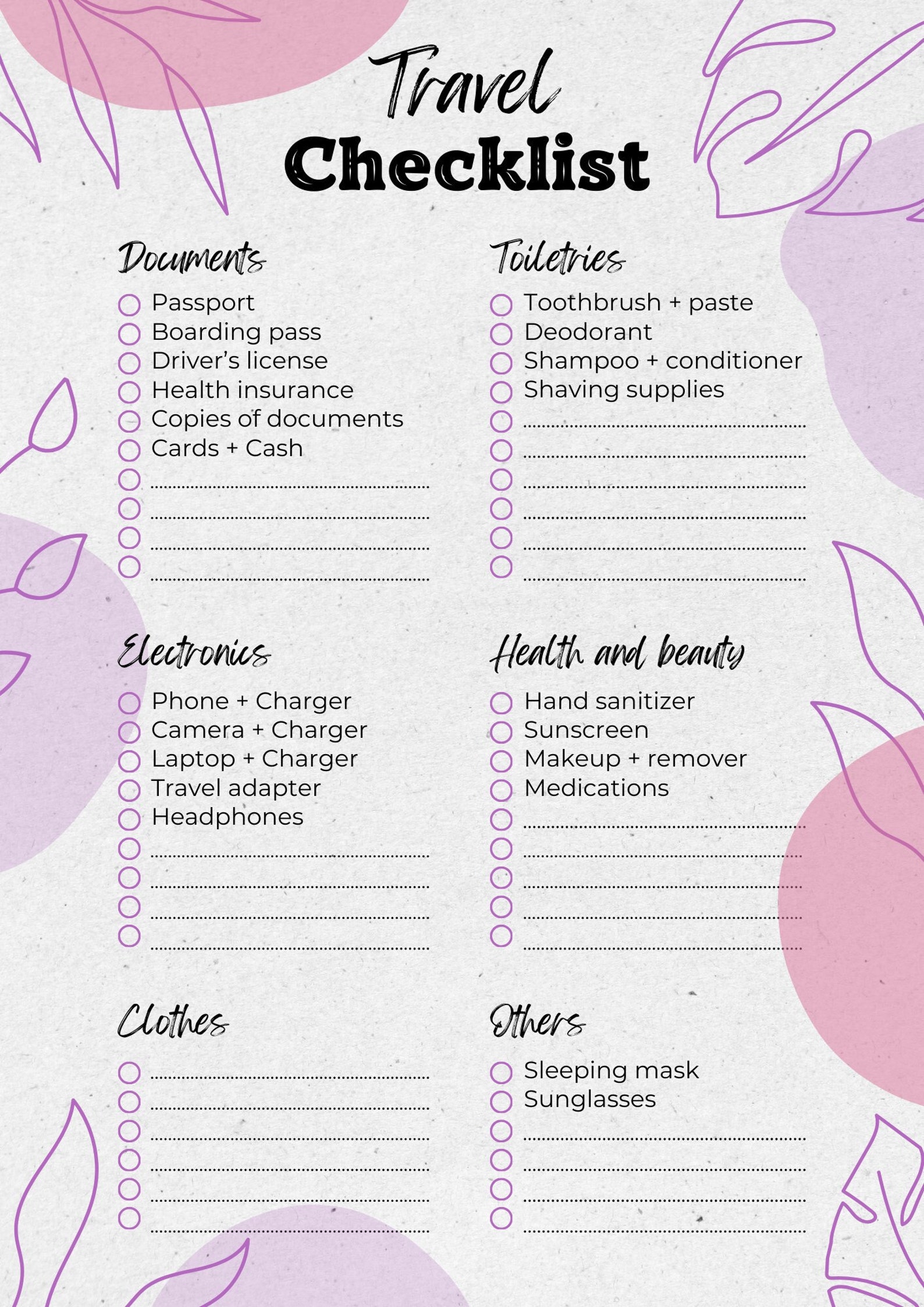 Simple Travel Itinerary Template | Printable & Editable Trip Planner ...
