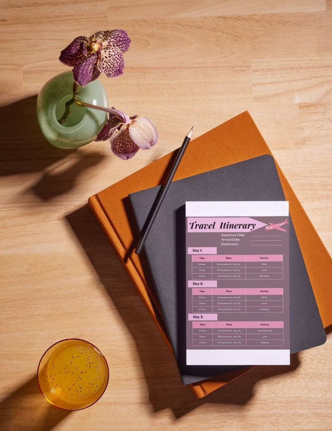 Printable Travel Itinerary Template | Customizable Travel Planner ...