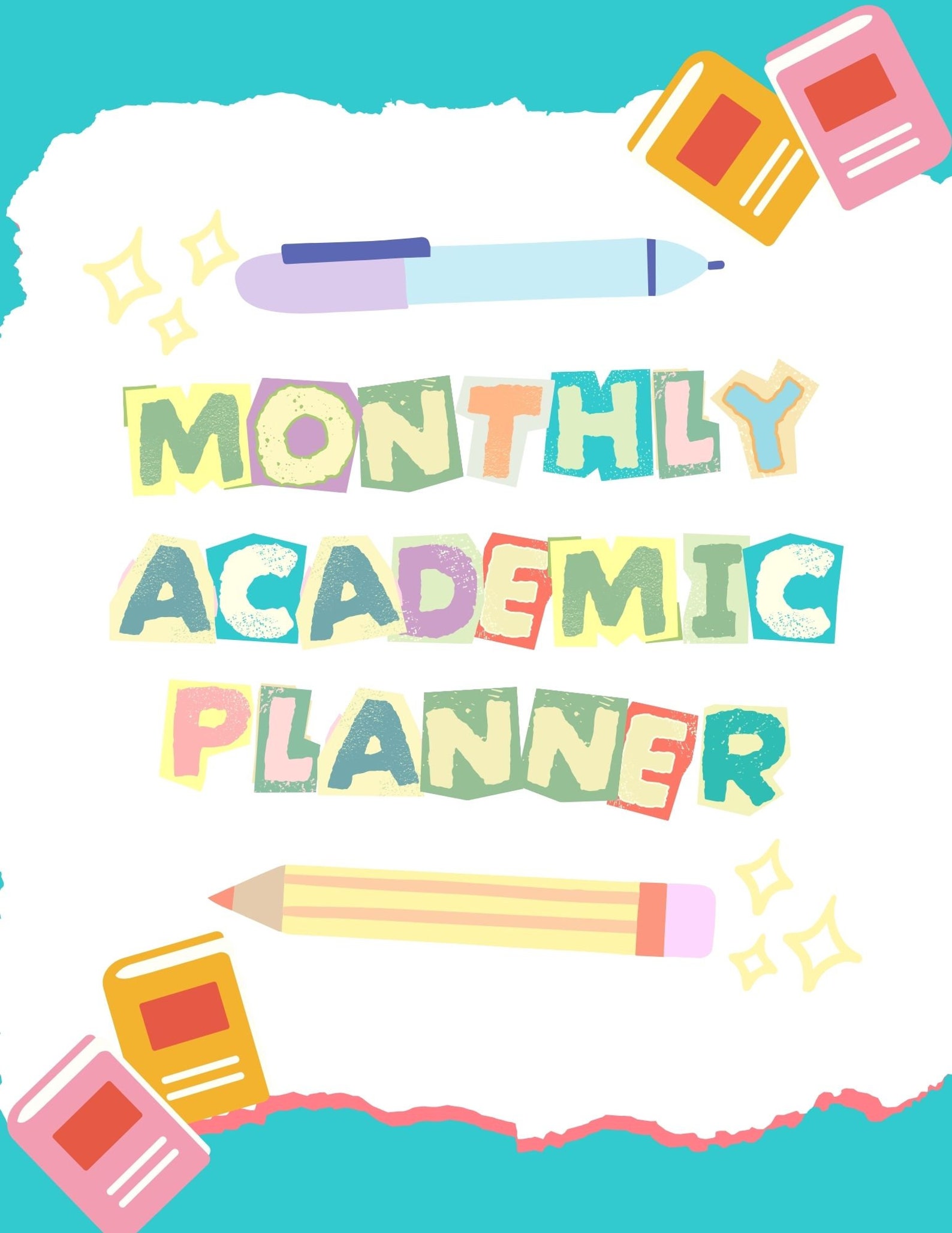 Teacher's Monthly Academic Planner, 20 Pages, Printable - Etsy