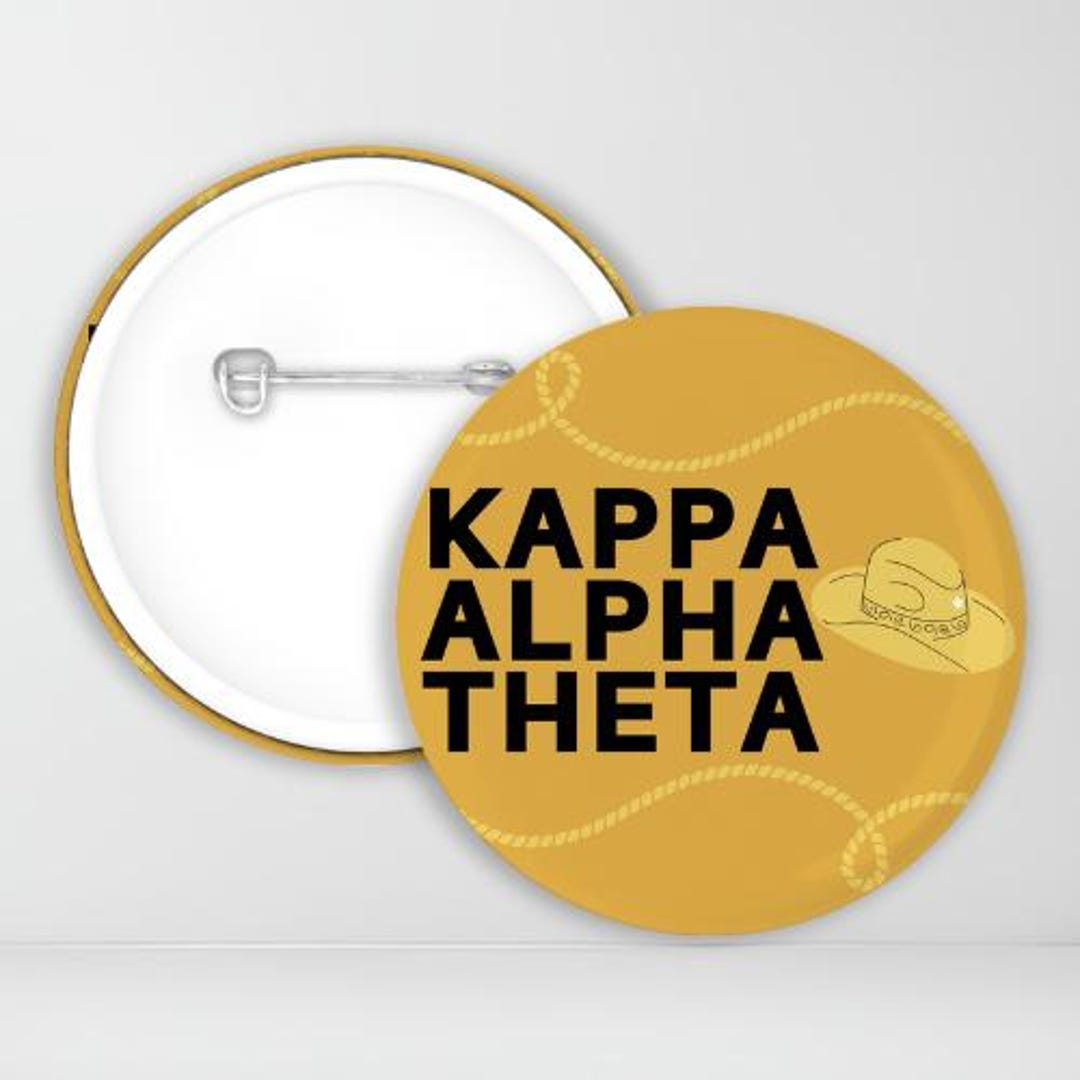 Kappa Alpha Theta Country Pin-back Button KAO Sorority Button Game Day ...
