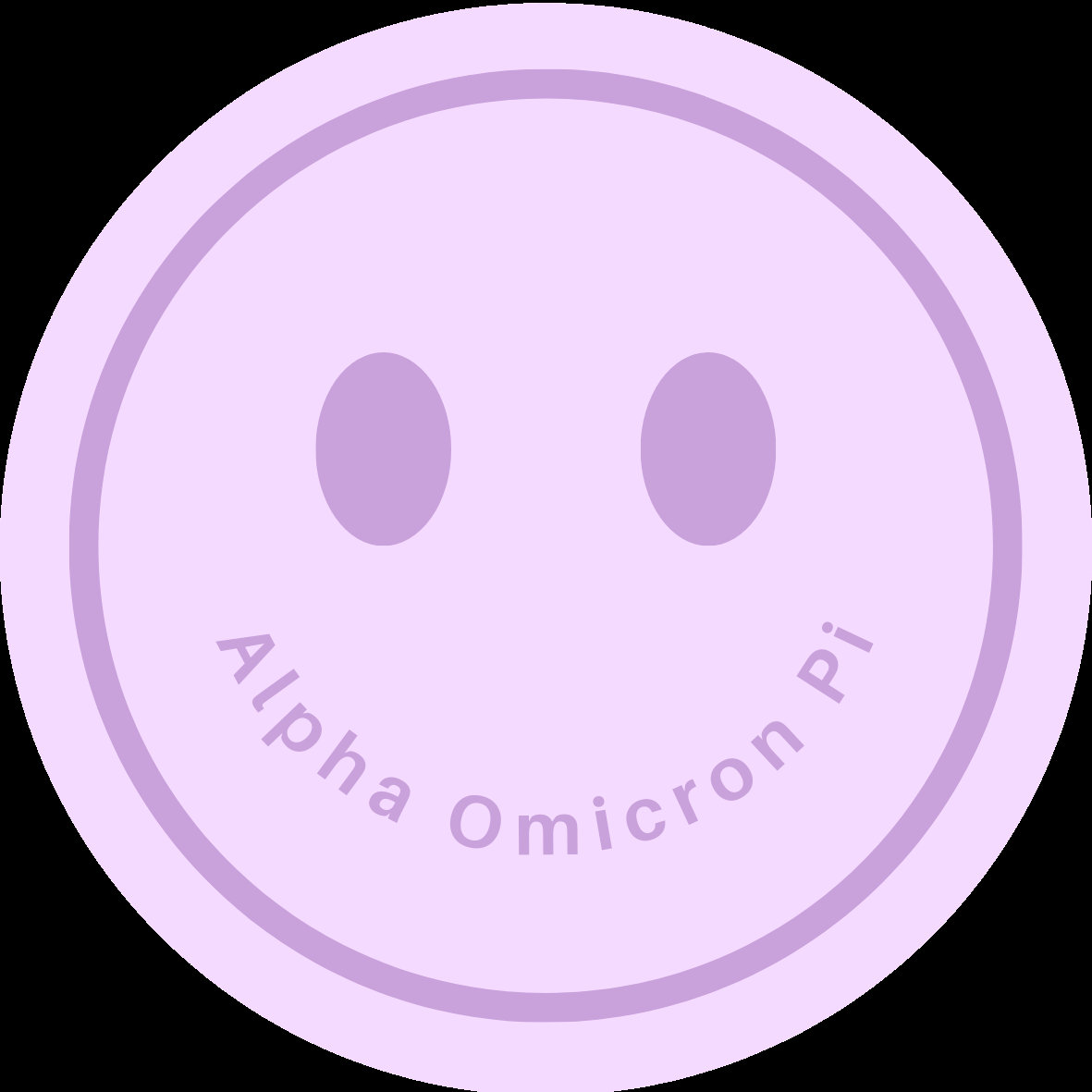 Alpha Omicron Pi Purple Smile Pin-back Button Game Day Pin Red and Pink ...