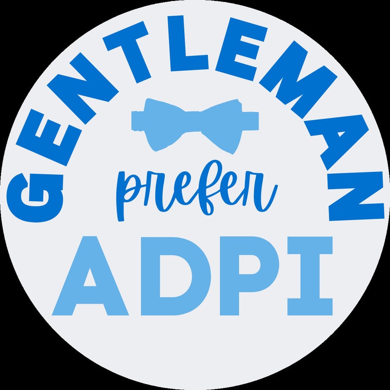Gentleman Prefer Adpi Pin-back Button Alpha Delta Pi Boyfriend ...