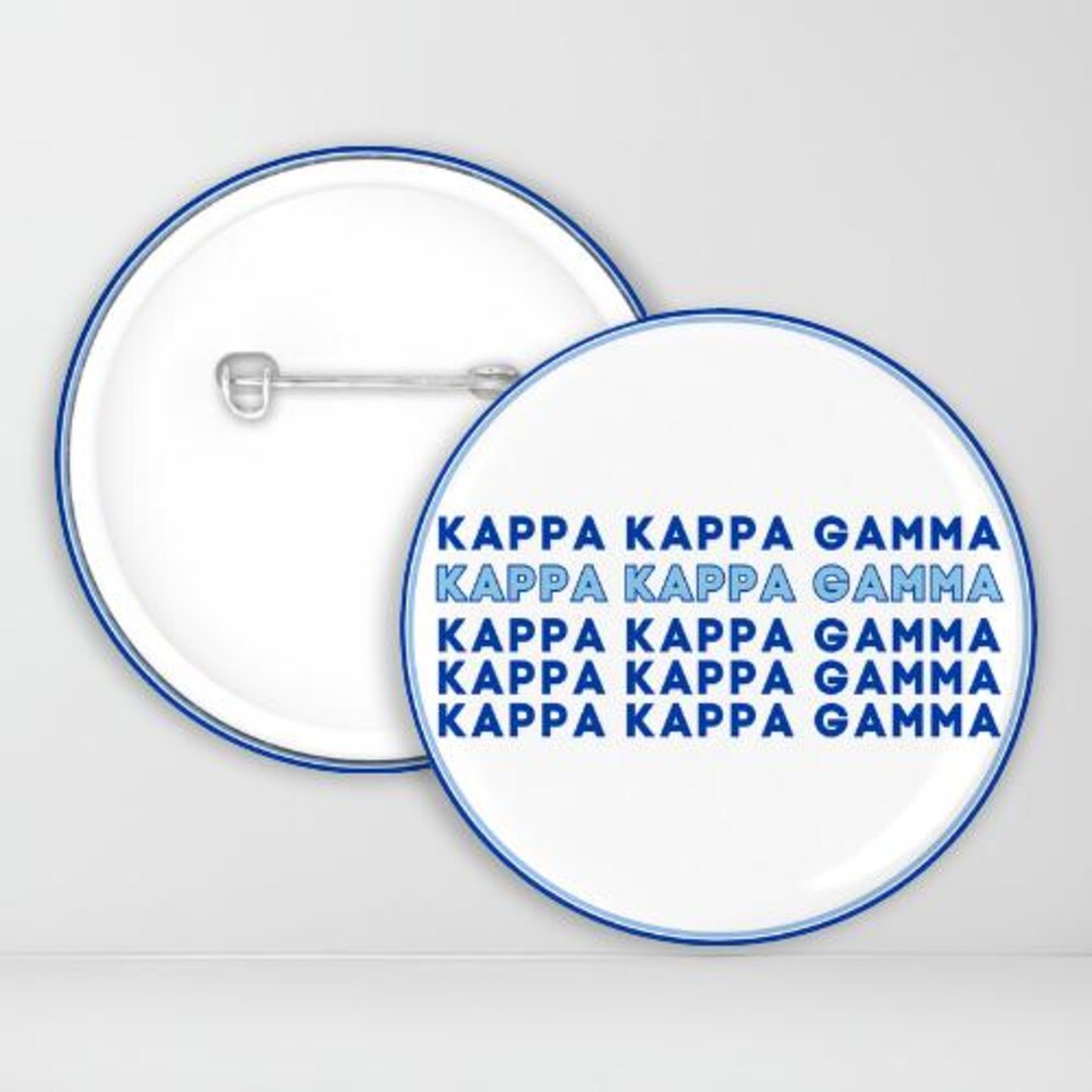 Kappa Kappa Gamma Stacked Pin-back Button | KKG | Sorority Button ...