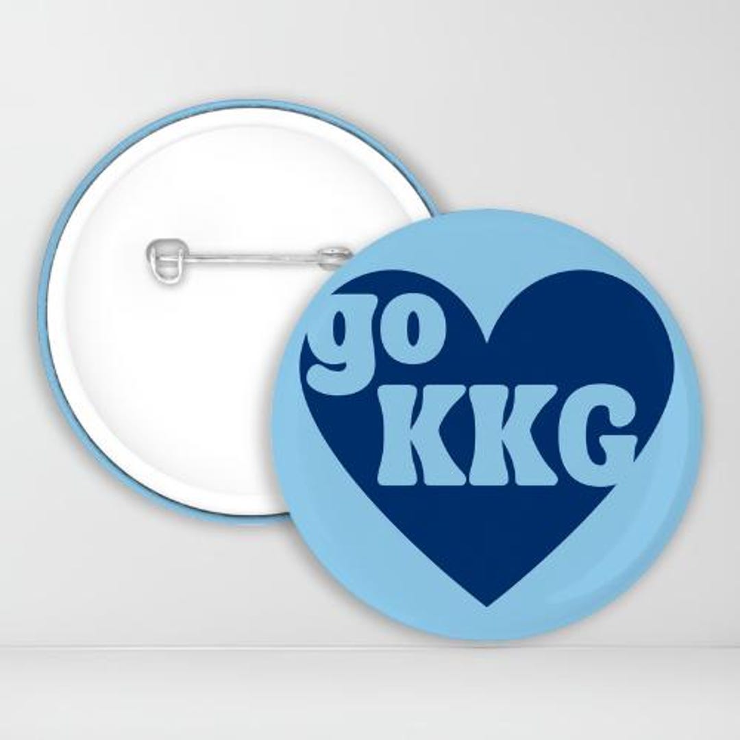 Kappa Kappa Gamma Go KKG Pin-back Button KKG Bid Day Button Hearts ...