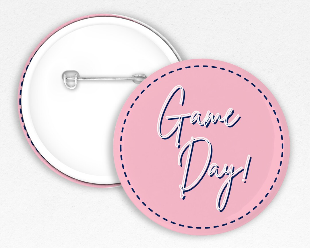 Delta Gamma Pin-back Button Game Day Pin Navy and Pink Sorority Pinback ...
