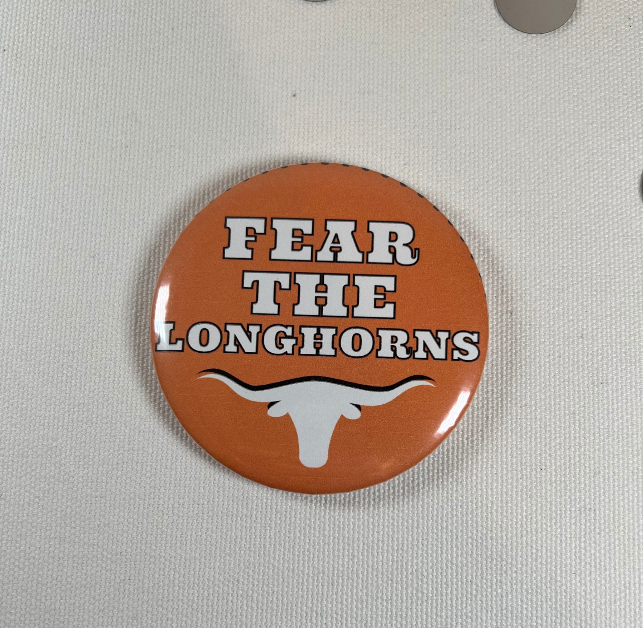 University of Texas Game Day Button Game Day Pin Orange - Etsy