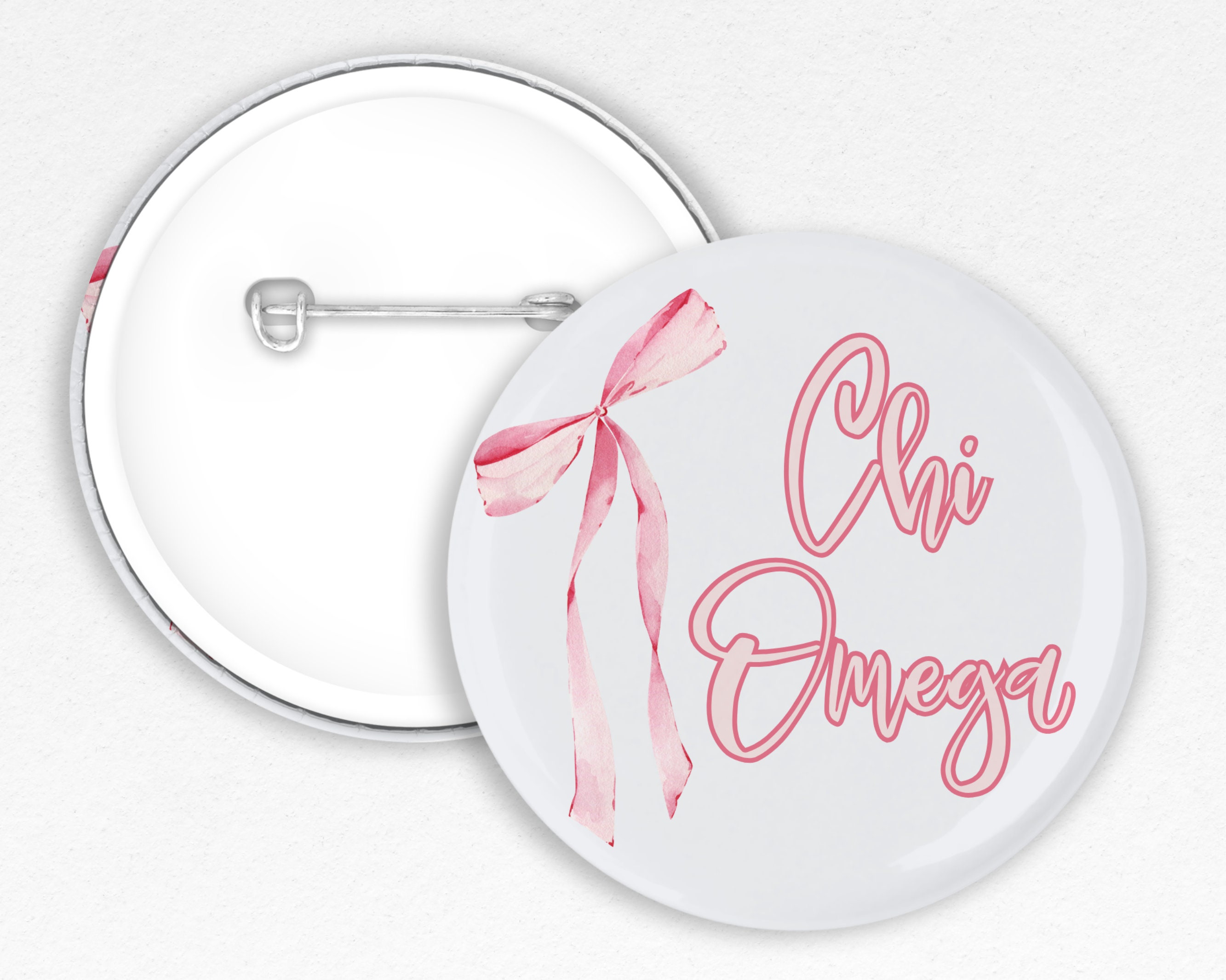 Coquette Chi Omega Pin-back Button Game Day Pin Sorority Pinback Button ...