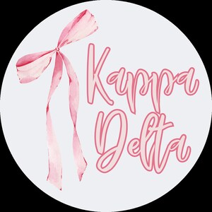Coquette Kappa Delta Pin-back Button | KD | Sorority Button | Game Day ...