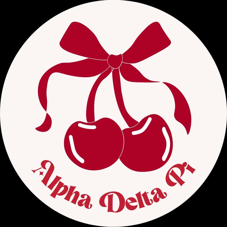 Alpha Delta Pi Cherries Pin-back Button | Adpi | Sorority Button | Game ...