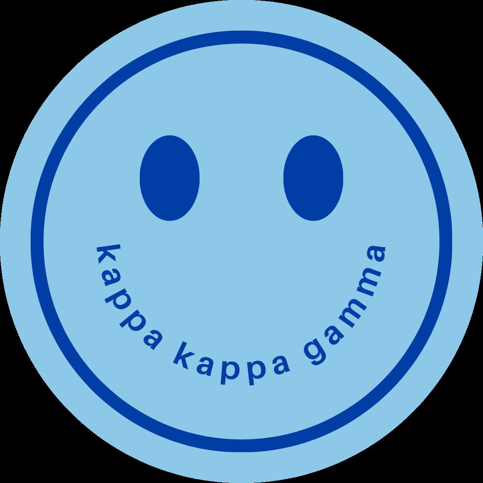 Kappa Kappa Gamma Blue Smile Pin-back Button | KKG | Sorority Button ...