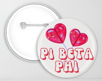 Coquette Pi Beta Phi Pin-back Button | Game Day Pin | Wine and Silver ...