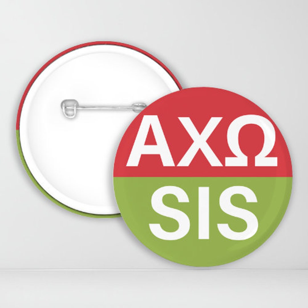 Alpha Chi Omega Sister Pin-back Button | Sibling Pin | Family Weekend ...