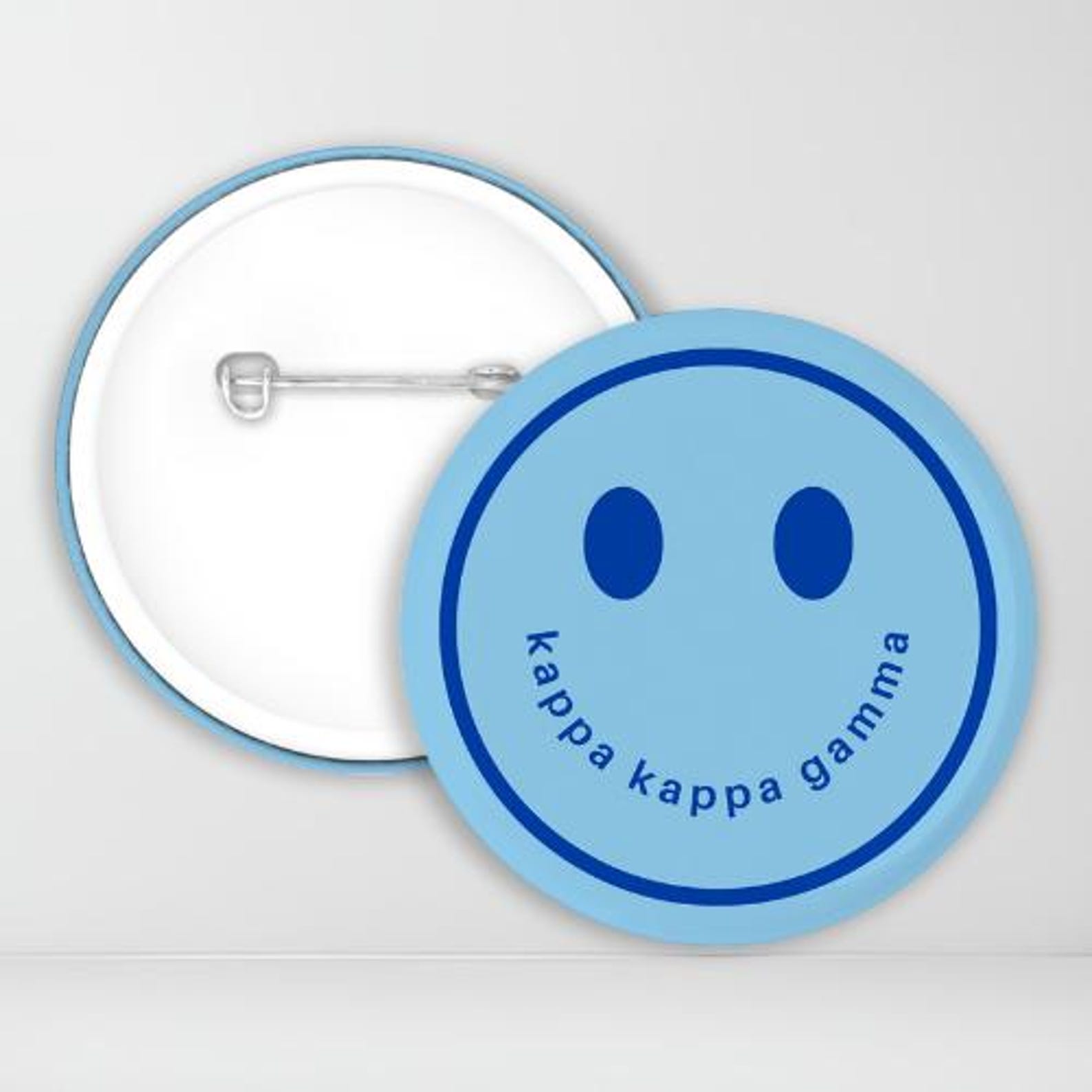 Kappa Kappa Gamma Blue Smile Pin-back Button | KKG | Sorority Button ...
