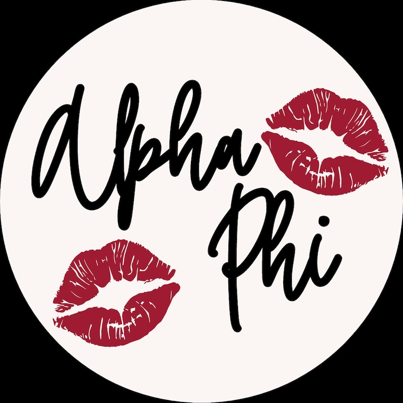 Alpha Phi Kisses Pin-back Button | Aphi | Game Day Pin | Sorority ...