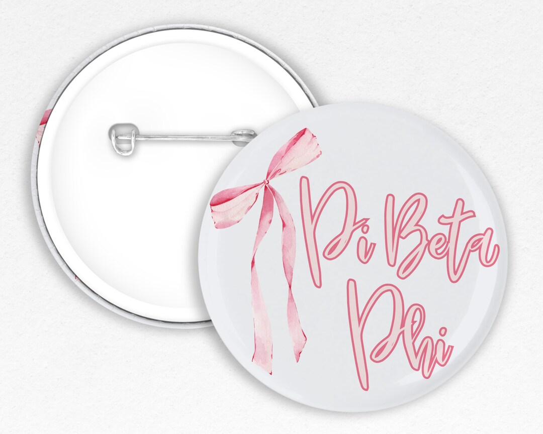 Coquette Pi Beta Phi Pin-back Button Game Day Pin Wine and Silver-blue ...
